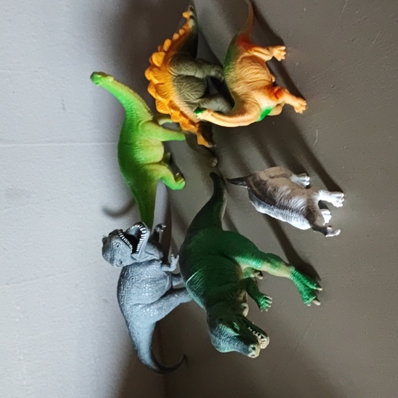 Toys | 6 Dinosaurs Playschool Rubber Hard Plastic Boley | Poshmark